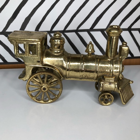 Accents | Vintage Brass Locomotive Train Engine | Poshmark